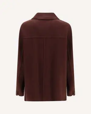 WEEKEND MAXMARA Weekend Max Mara Giugno Short Virgin Wool Coat - Bordeaux