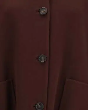 WEEKEND MAXMARA Weekend Max Mara Giugno Short Virgin Wool Coat - Bordeaux