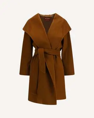 Max Mara Wool Drap Newmang Coat - Brown