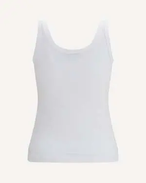 Dolce & Gabbana Ribbed Logo Tank Top - White