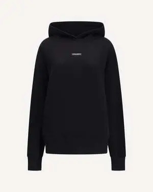 Dolce & Gabbana Cotton Hooded Sweatshirt With Logo Patch