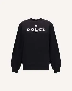 Dolce & Gabbana Cotton Logo Crewneck Sweatshirt - Black