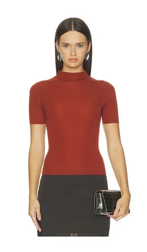 Theory Leenda Top In Orange - Umber