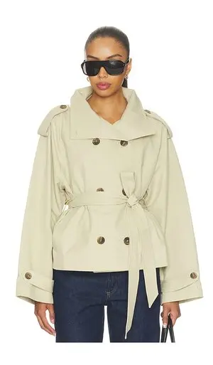 ELODIE THE LABEL Saint Cropped Trench Jacket