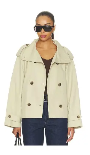 ELODIE THE LABEL Saint Cropped Trench Jacket
