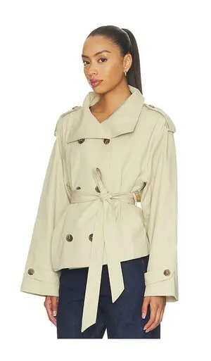 ELODIE THE LABEL Saint Cropped Trench Jacket