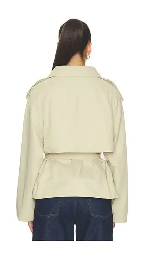 ELODIE THE LABEL Saint Cropped Trench Jacket
