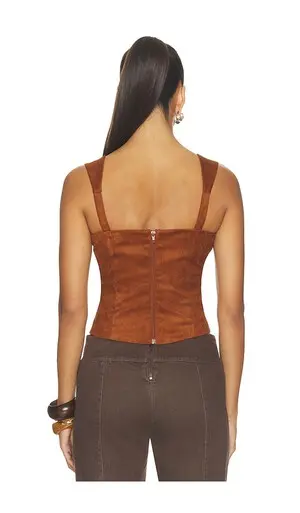Amanda Uprichard Ceronne Suede Top