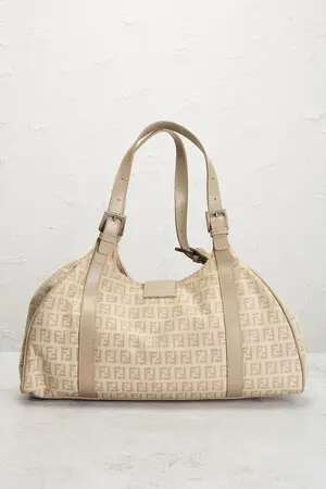 Fendi Zucchino Shoulder Bag - Neutral