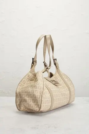Fendi Zucchino Shoulder Bag - Neutral