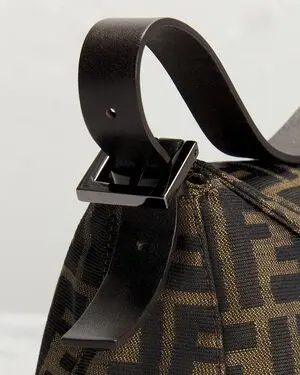FWRD RENEW Fendi Zucca Baguette Shoulder Bag Brown