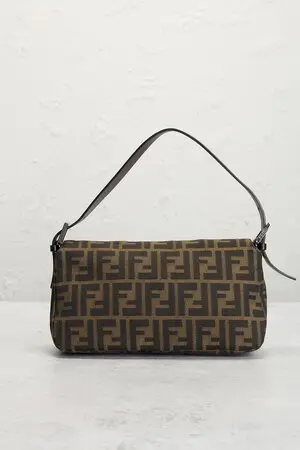 Fendi Zucca Baguette Shoulder Bag - Brown