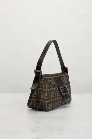 Fendi Zucca Baguette Shoulder Bag - Brown