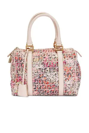 Fendi Zucchino Forever Bauletto Mini Boston Bag - Multicolor