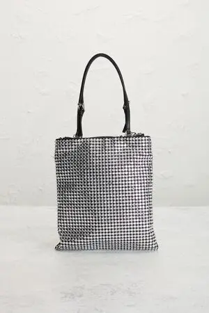 Prada Crystal Embellished Satin Tote Bag