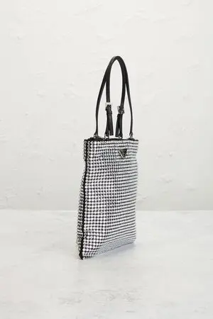 Prada Crystal Embellished Satin Tote Bag