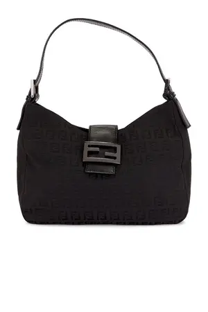 Fendi Zucchino Hobo Bag - Black