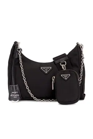Prada Re-edition 2005 Re-nylon Shoulder Bag - Black