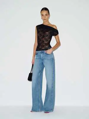 REFORMATION Belle Lace Knit Top