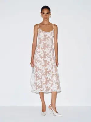 REFORMATION Marian Dress Bloom Lace