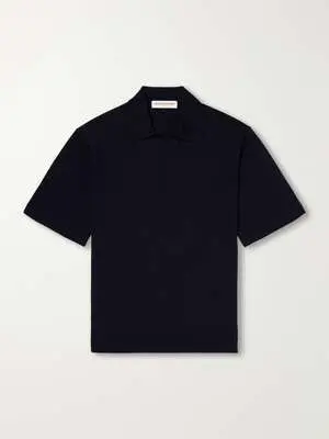 Orlebar Brown Raffertie Merino Wool Polo Shirt - Navy