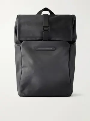 HORIZN STUDIOS Sofo Rolltop X Waxed Cotton-canvas Backpack - Black