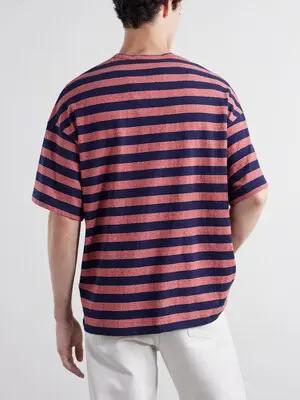 JIL SANDER Striped Cotton-jersey T-shirt