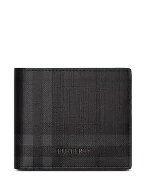 Burberry Check Wallet - Grey