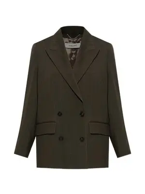GOLDEN GOOSE Double-breasted Jacket With Notch Lapel And Button Details - Brown