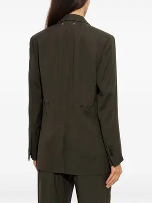 GOLDEN GOOSE Double-breasted Jacket With Notch Lapel And Button Details - Brown