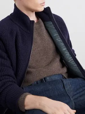Altea Virgin Wool Padded Bomber Jacket