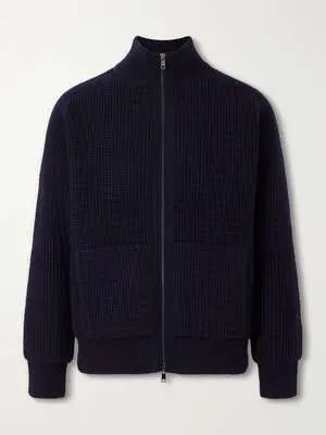 Altea Virgin Wool Padded Bomber Jacket - Navy