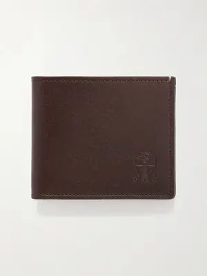 Brunello Cucinelli Logo-debossed Leather Billfold Wallet - Brown