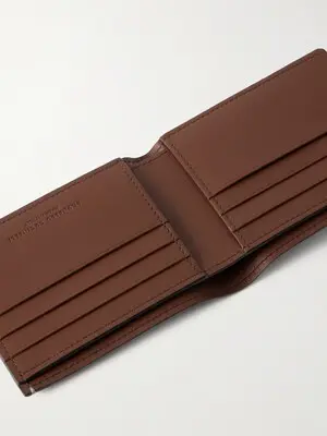 Brunello Cucinelli Logo-debossed Leather Billfold Wallet - Brown