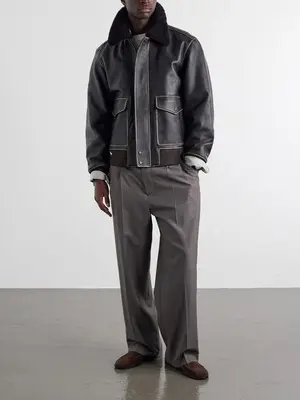 Rag & Bone Manston Leather Bomber Jacket