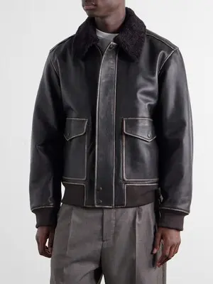 Rag & Bone Manston Leather Bomber Jacket