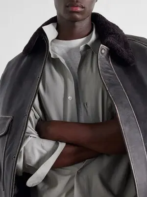 Rag & Bone Manston Leather Bomber Jacket