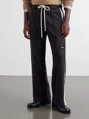NAHMIAS Repaired Wide-leg Cotton-jersey Drawstring Sweatpants