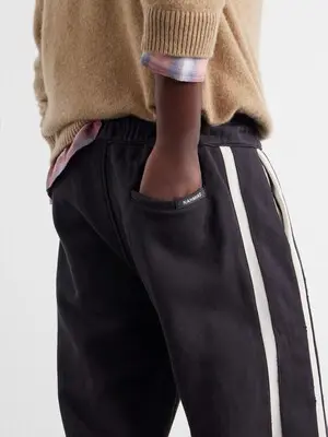 NAHMIAS Repaired Wide-leg Cotton-jersey Drawstring Sweatpants