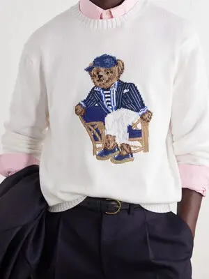 Polo Ralph Lauren Bear-jacquard Cotton Sweater