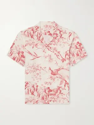 Orlebar Brown Maitan Camp-collar Printed Linen Shirt