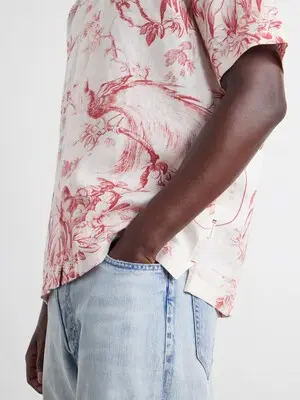 Orlebar Brown Maitan Camp-collar Printed Linen Shirt