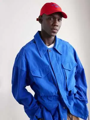Celine Richelieu Logo-embroidered Cotton-twill Cap