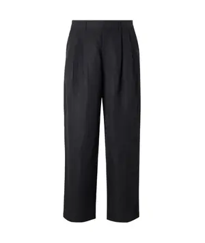 SSSTEIN Wide-leg Linen And Silk-blend Twill Trousers - Black