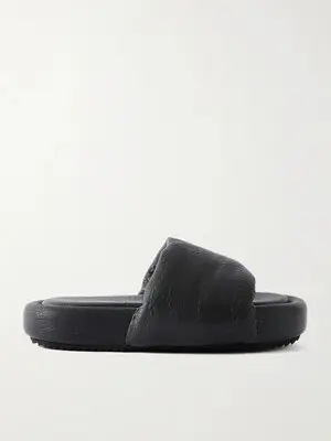 Rick Owens Chancla Leather Slides - Black