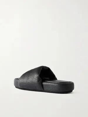 Rick Owens Full-grained Leather Chancla Slides