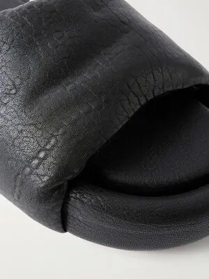 Rick Owens Full-grained Leather Chancla Slides
