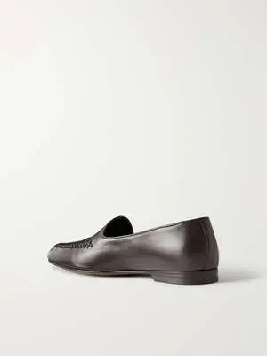 Manolo Blahnik Brera Leather Loafers