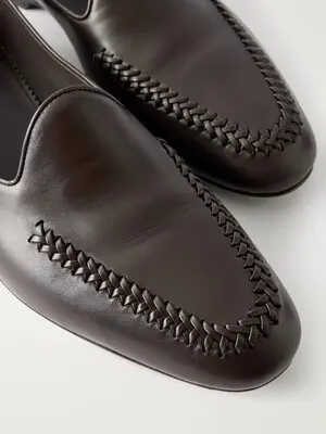Manolo Blahnik Brera Leather Loafers