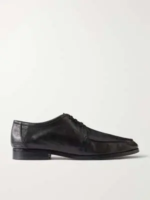 THE ROW Nino Leather Derby Shoes - Black